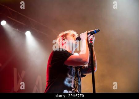 Brian Burkheiser of I Prevail performing at the o2 Academy Glasgow on ...
