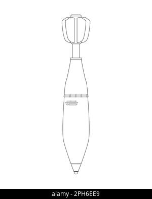 Nuclear missile isolated on white background. 3D illustration Stock ...