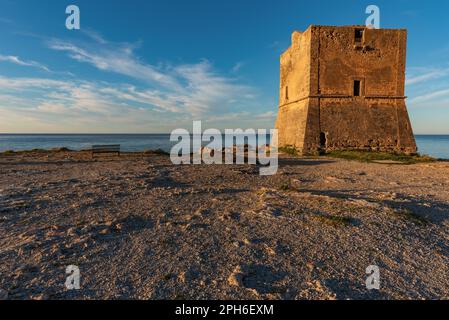 The Saracen tower of Pozzillo, Sicily Stock Photo - Alamy