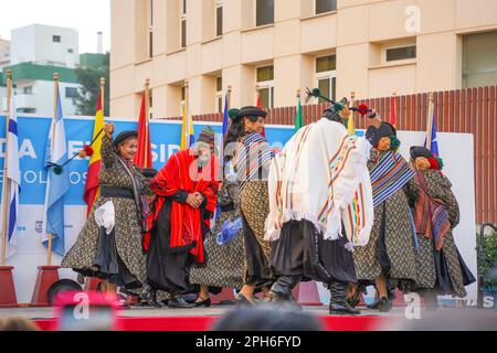Torremolinos. Dance group performing traditional southern american ...