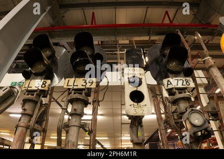 London Underground vintage signalling equipment from a control room ...