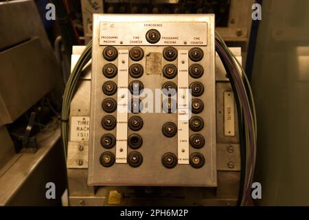 London Underground vintage signalling equipment from a control room ...