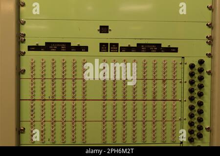 London Underground vintage signalling equipment from a control room ...