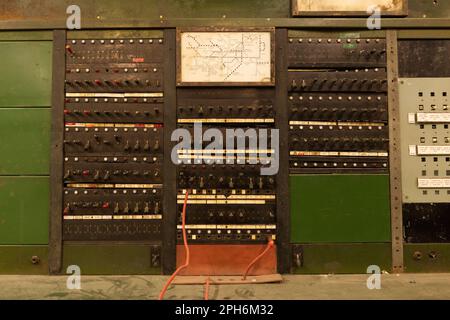 London Underground vintage signalling equipment from a control room ...