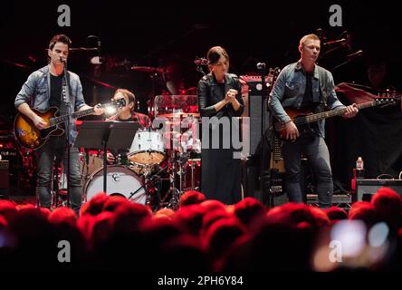 Kelly Jones (left) and Patty Lynn (second right) of Far from Saints ...