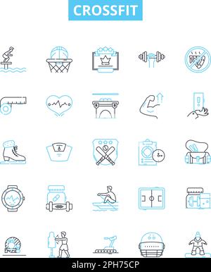 Powerlifting bar line icon concept. Powerlifting bar vector linear ...