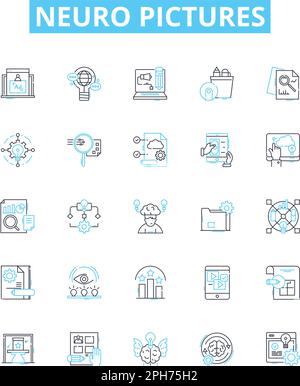 Neuro pictures vector line icons set. Neuroimage, Neurography, Brain ...
