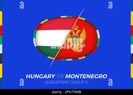 Montenegro vs Hungary icon for European football tournament ...