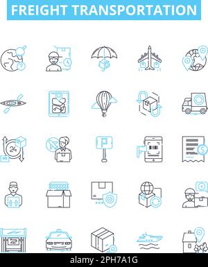 Bulky delivery line icon, vector. Bulky delivery outline sign, concept ...