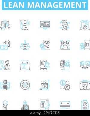 Lean management line icons, signs set. Lean, Management, Efficiency ...