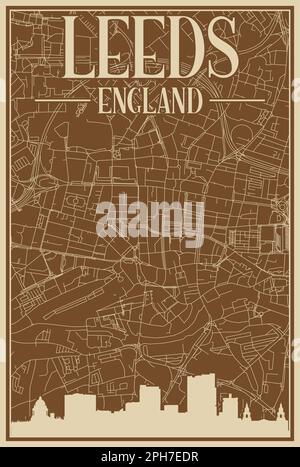 Leeds cityscape line art vector illustration Stock Vector Image & Art ...