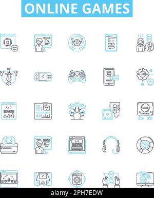 mmo card games line icon, outline symbol, vector illustration, concept ...