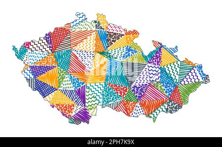 Hand Drawn Doodle Map Of Czech. Vector Illustration Stock Vector Image ...