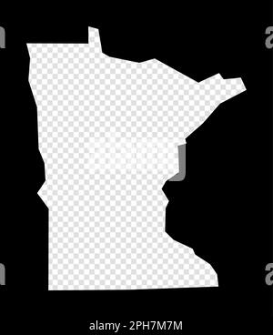 Minnesota map. Blank vector map of the US State with counties. Borders ...