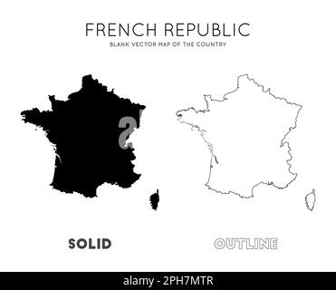 France map. Borders of France for your infographic. Vector country ...
