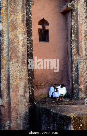 Biete Gabriel Rufael rock-hewn church, Lalibela, Ethiopia Stock Photo ...