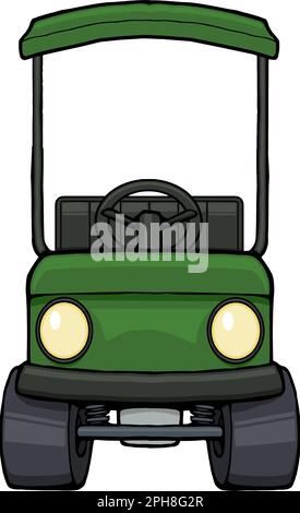 cartoon golf cart front view Stock Vector Image & Art - Alamy