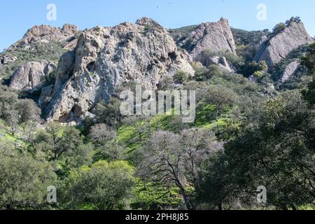 The rock formations at castle rock regional recreation area in the ...