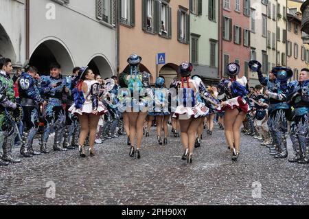 Mid-Lent parade, traditional street party with allegorical floats and ...