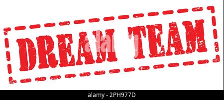 DREAM TEAM text written on green round stamp sign Stock Photo - Alamy