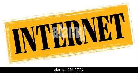 INTERNET text written on orange-black rectangle stamp sign Stock Photo ...