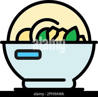 Reusable lunch box color icon. Zero waste swap. Environmentally ...