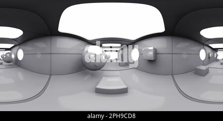 3d render. Futuristic panoramic HDRI Stock Photo - Alamy
