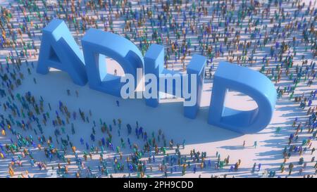 3d render. ADHD disorder concept Stock Photo - Alamy