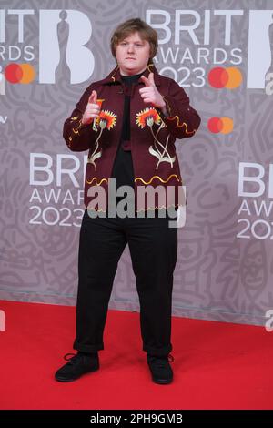 Lewis Capaldi photographed attending The BRITS Red Carpet Arrivals at ...