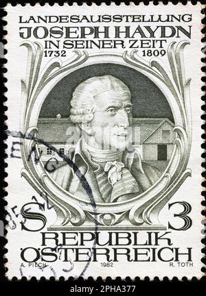Portrait of Austrian classical composer Joseph Haydn from 1792 Stock ...
