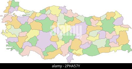 Turkey - Highly detailed editable political map with labeling Stock ...