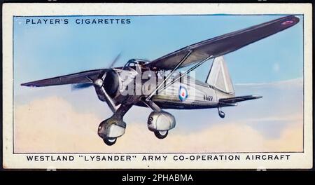 Westland Lysander - Vintage Cigarette Card Stock Photo - Alamy