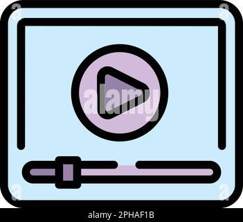 Video market studies icon. Outline Video market studies vector icon for ...