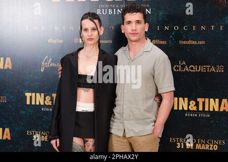 Spanish actress Milena Smit and actor Jaime Lorente attend the photocall of "Tin & Tina" at Cine ...
