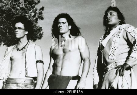 Actors Kevin Dillon and Billy Wirth in the movie War Party, USA 1988 ...