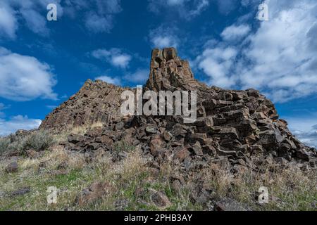 Basalt Structures in the Columbia National Wildlife Refuge Stock Photo ...