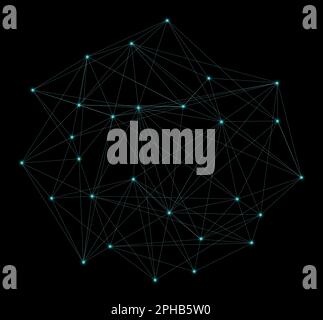 Abstract low polygon geometric with social media network diagram ...