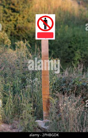 Metal restricted area do not enter authorized personnel only prohibited ...