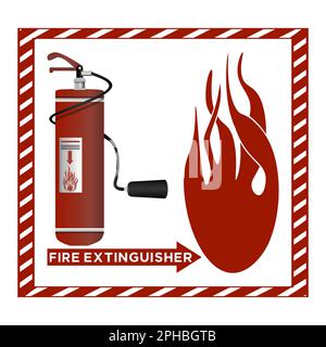 fire hose sign and fire extinguisher symbol. fire hose sign and fire ...
