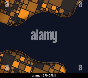 Blockchain technology web medium, large rectangle banner ad Stock ...