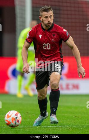 Ylber Ramadani of Albania during the Euro 2024 Group Stage B football ...