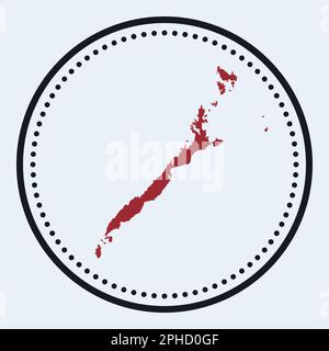 Palawan icon. Round logo with island map and title. Stylish Palawan ...