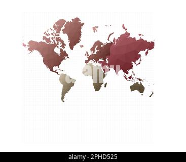 World map continents. Mercator projection. Emotional vector ...