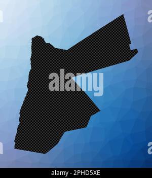 Map of Jordan. Low poly illustration of the country. Purple geometric ...