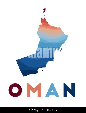 Oman MAP in Blue, Country Border, Oman Map, Border line of Oman ...