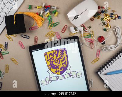 In this photo illustration, The Chinese University of Hong Kong (CUHK ...