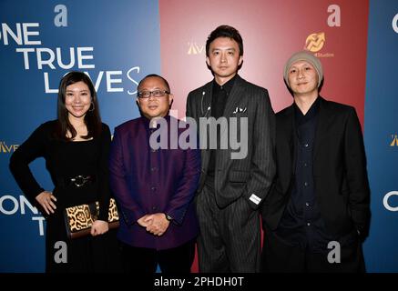 Vanessa Guo, Chang Tseng, Calvin Wu, Aaron Yu attend premiere of One True Loves in The Whitby ...