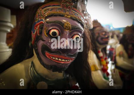 indonesia traditional masks. Tribal ethnic decorative faces ...