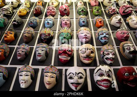 indonesia traditional masks. Tribal ethnic decorative faces ...