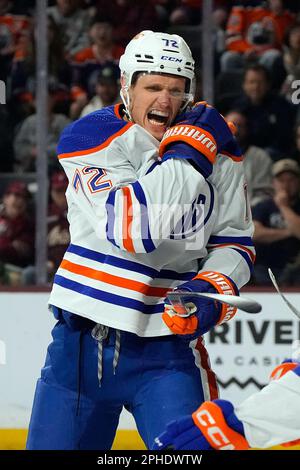 Edmonton Oilers center Nick Bjugstad (72) plays during an NHL hockey game against the Vegas ...